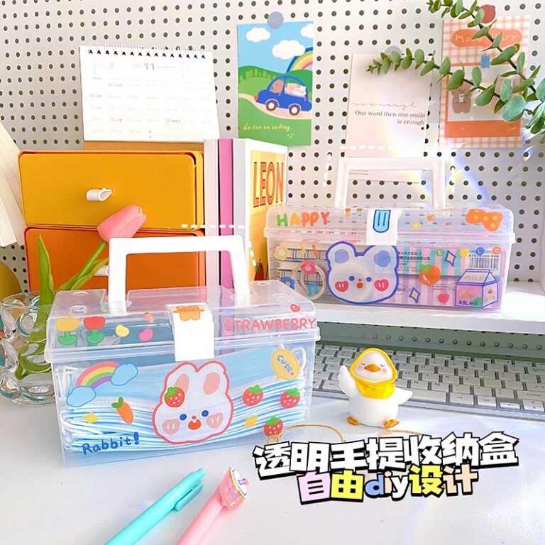 Hộp Nhựa Trong Suốt Đa Năng Kèm Sticker – khosithanhhang