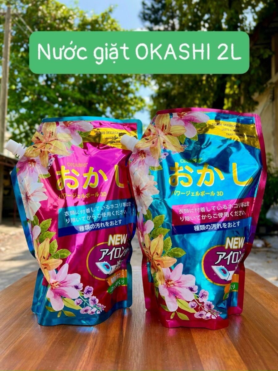 Túi NƯỚC GIẶT OKASHI xuất Nhật 2L Siêu Thơm – khosithanhhang